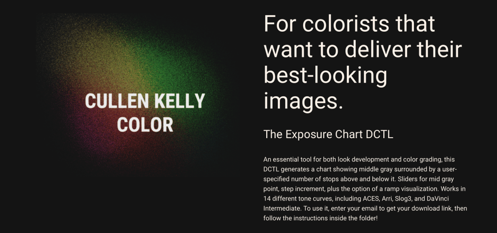 Pick Up Free Exposure Chart DCTL For 18% Middle Gray – The Daejeon ...