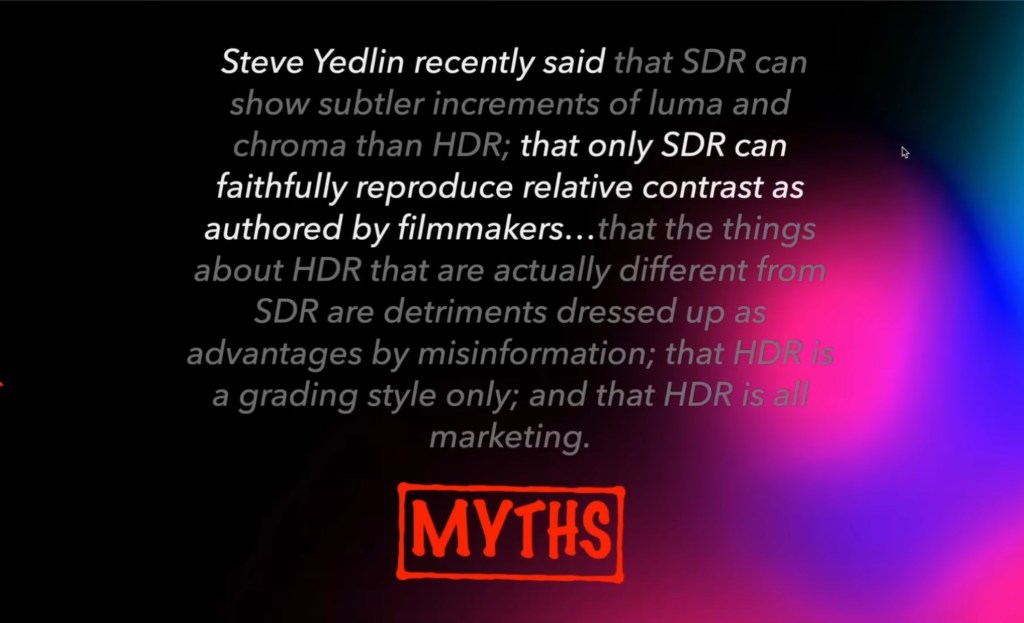 Revisiting the HDR vs. SDR Debate: Preserving Creative Intent in ...